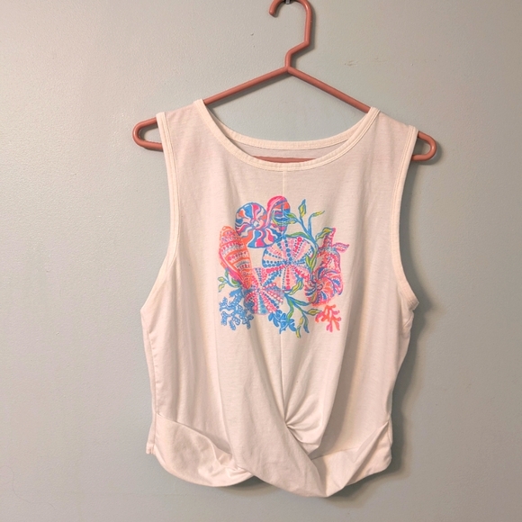 Lilly Pulitzer | Tops | Lilly Pulitzer Luxletic Shirt Tank White Greer ...